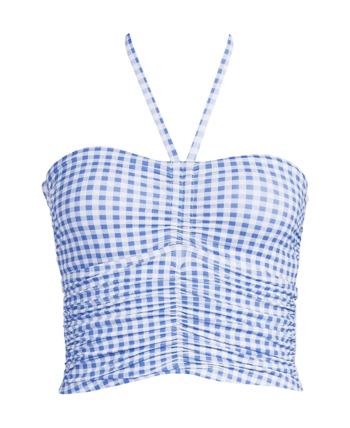 Click here for Lands End Womens Ruched Halter Midkini Top - Soft... prices