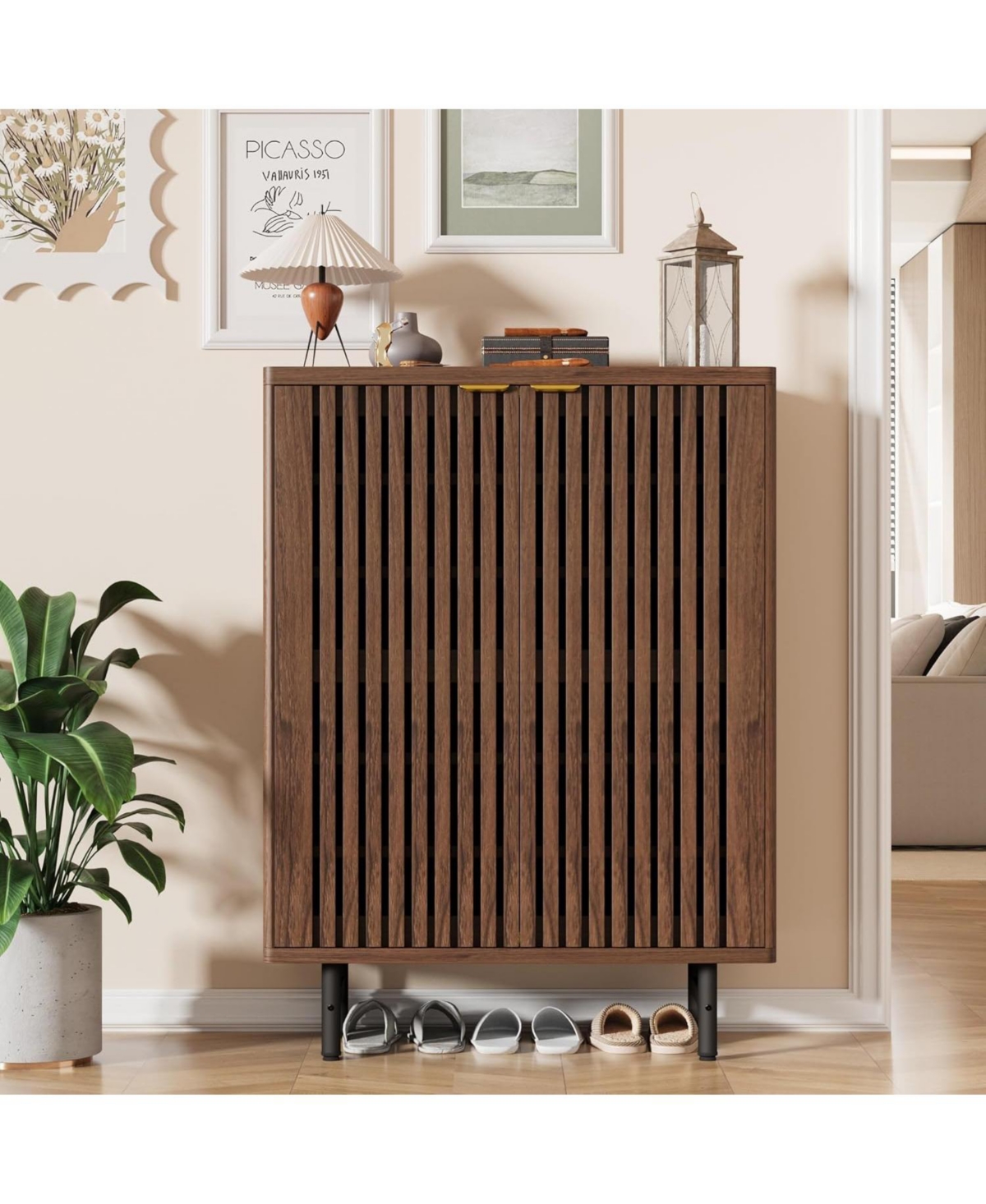 Click here for gaomon 6 Tier Shoe Cabinet with Louvered Doors - F... prices