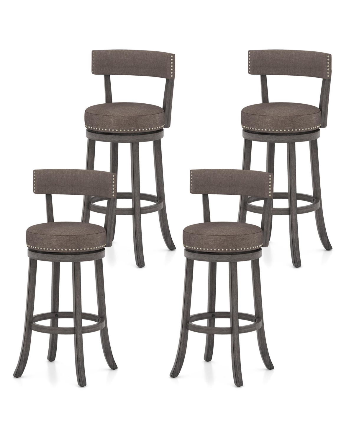 Click here for Gymax Bar Height Chairs Set of 4 w/ 360degree(s) S... prices