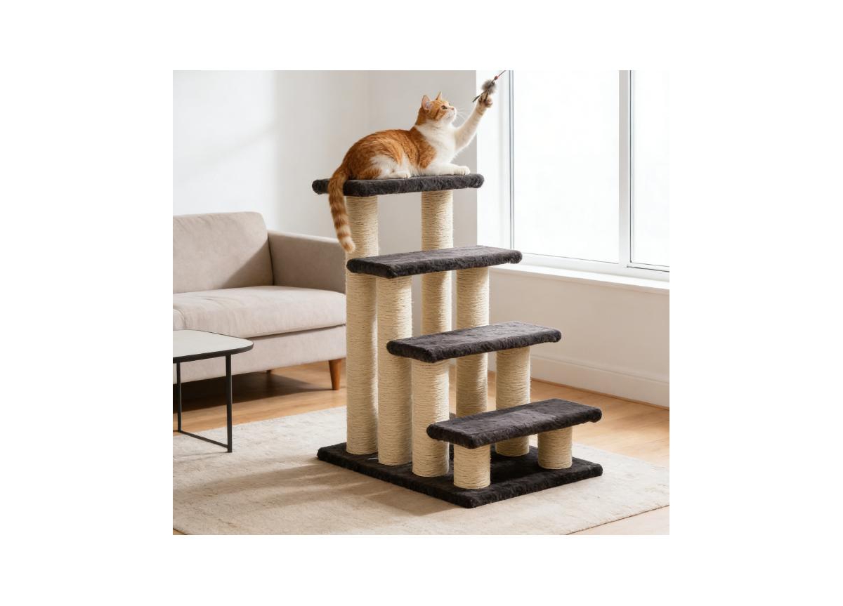 Click here for Zeus & Ruta 4 Tier Cat Tree Step Tower Pet Activit... prices