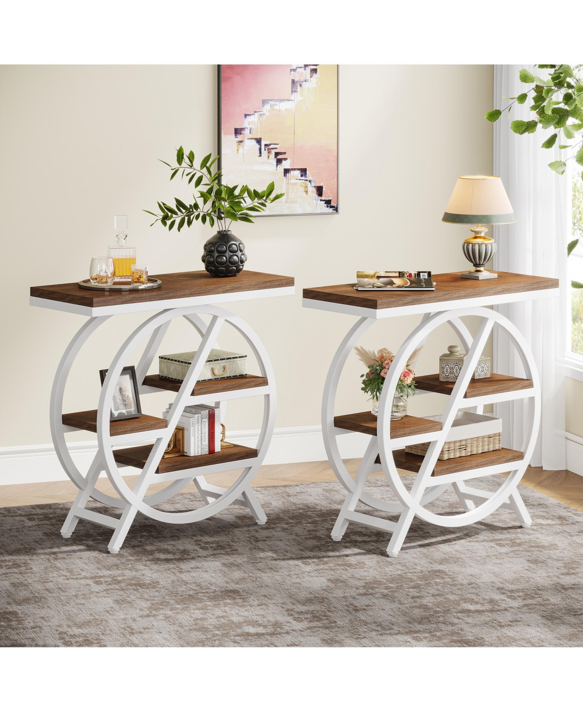 Click here for Tribesigns 3-Tier End Table Set of 2  Narrow Sofa... prices