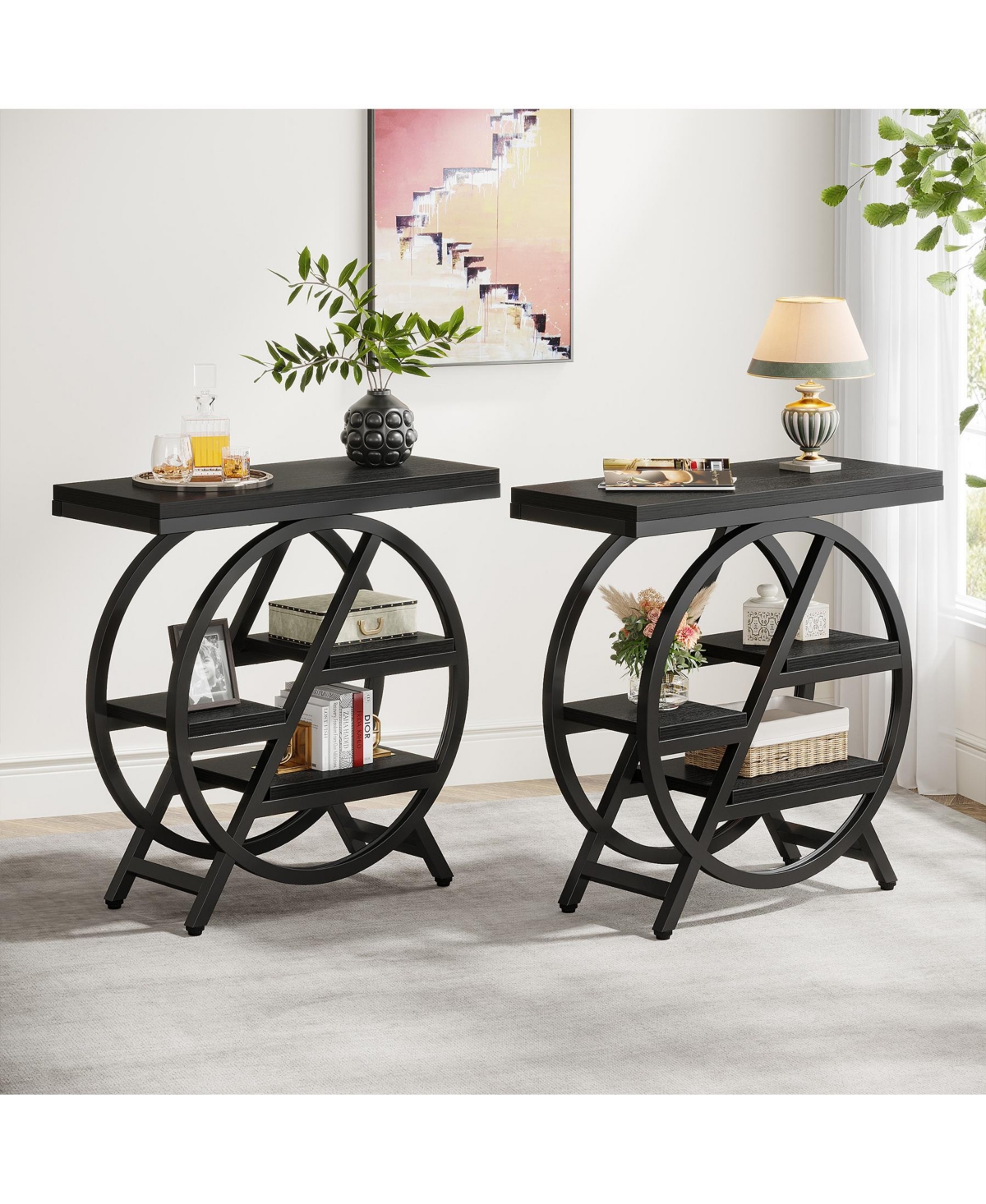 Click here for Tribesigns 3-Tier End Table Set of 2  Narrow Sofa... prices
