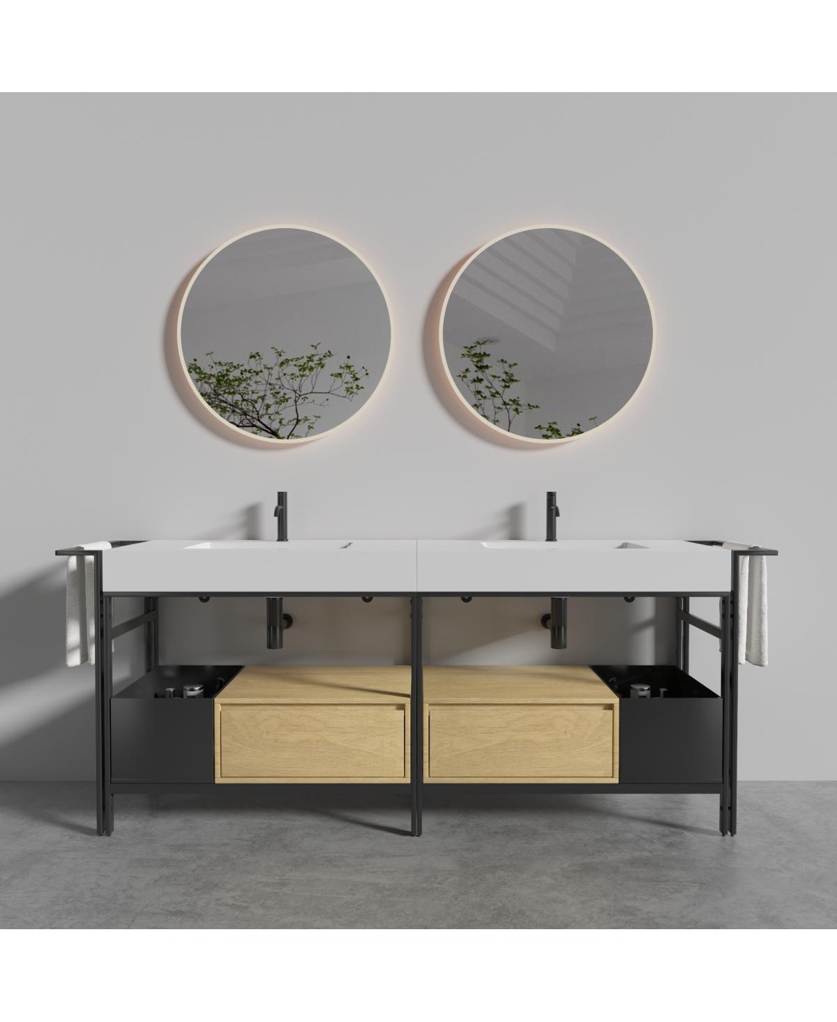 Click here for Sillysis 72 Industrial Double Bathroom Vanity with... prices