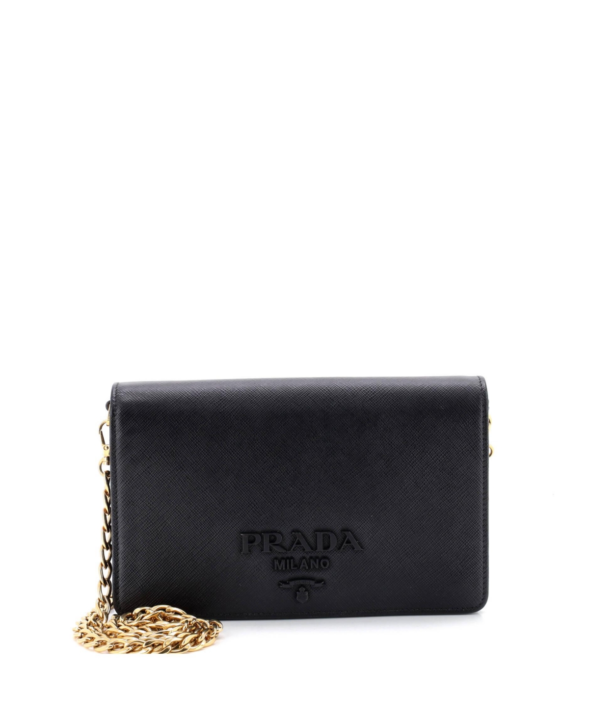 Click here for Pre-Owned Prada Mini Monochrome Wallet on Chain Sa... prices