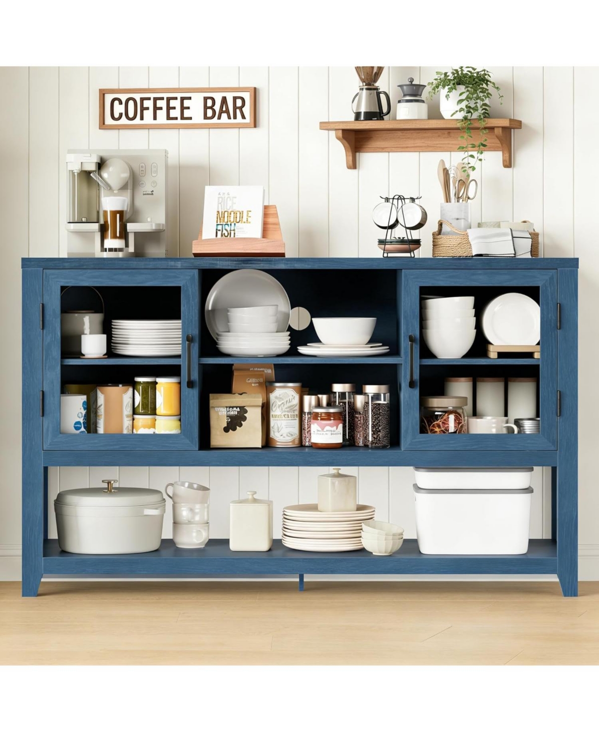 Click here for gaomon 53 Kitchen Buffet Sideboard Cabinet with Gl... prices