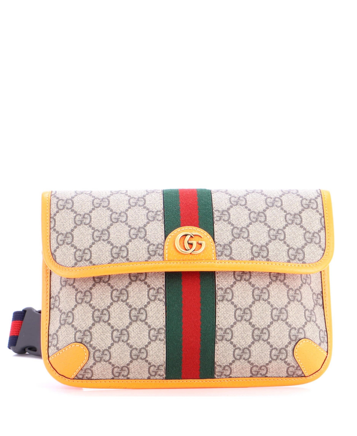 Click here for Pre-Owned Gucci Ophidia Flap Belt Bag Gg Coated Ca... prices