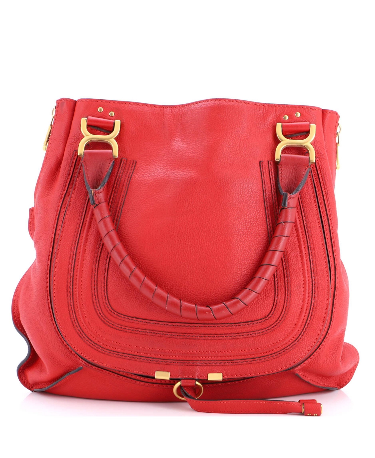 Click here for Pre-Owned Chloe Large Marcie Satchel Leather - Red prices