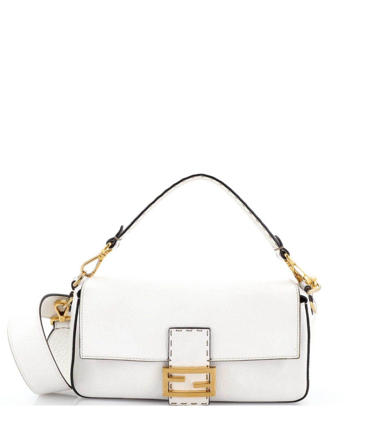 Click here for Pre-Owned Fendi Medium Selleria Baguette Nm Bag Le... prices