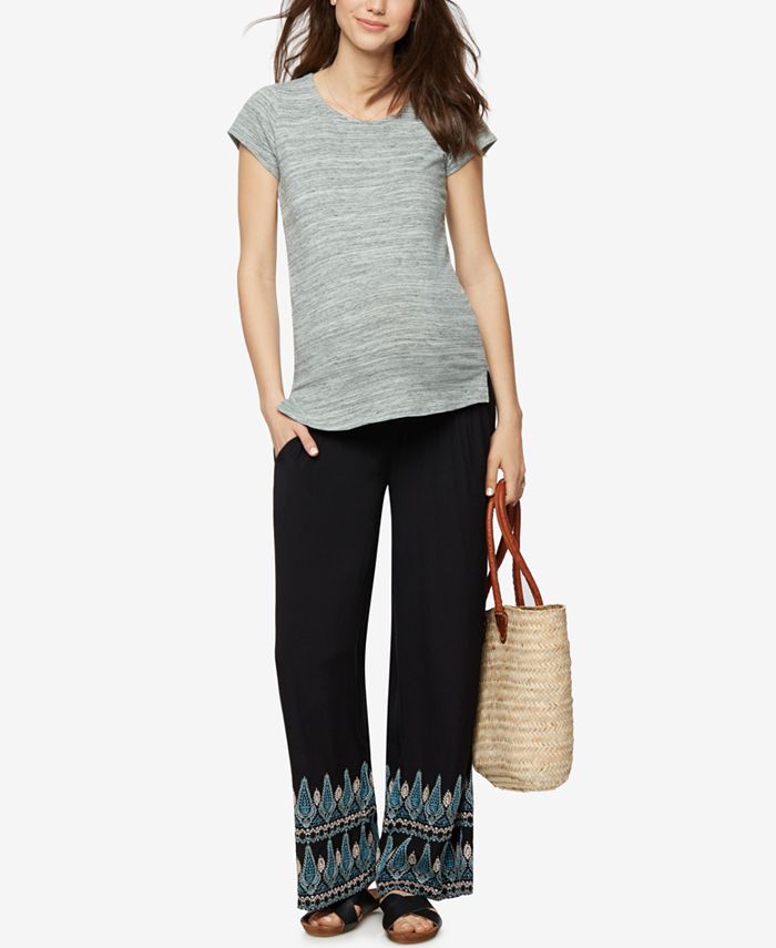 A Pea in the Pod Maternity Wide-Leg Soft Pants - Macy's