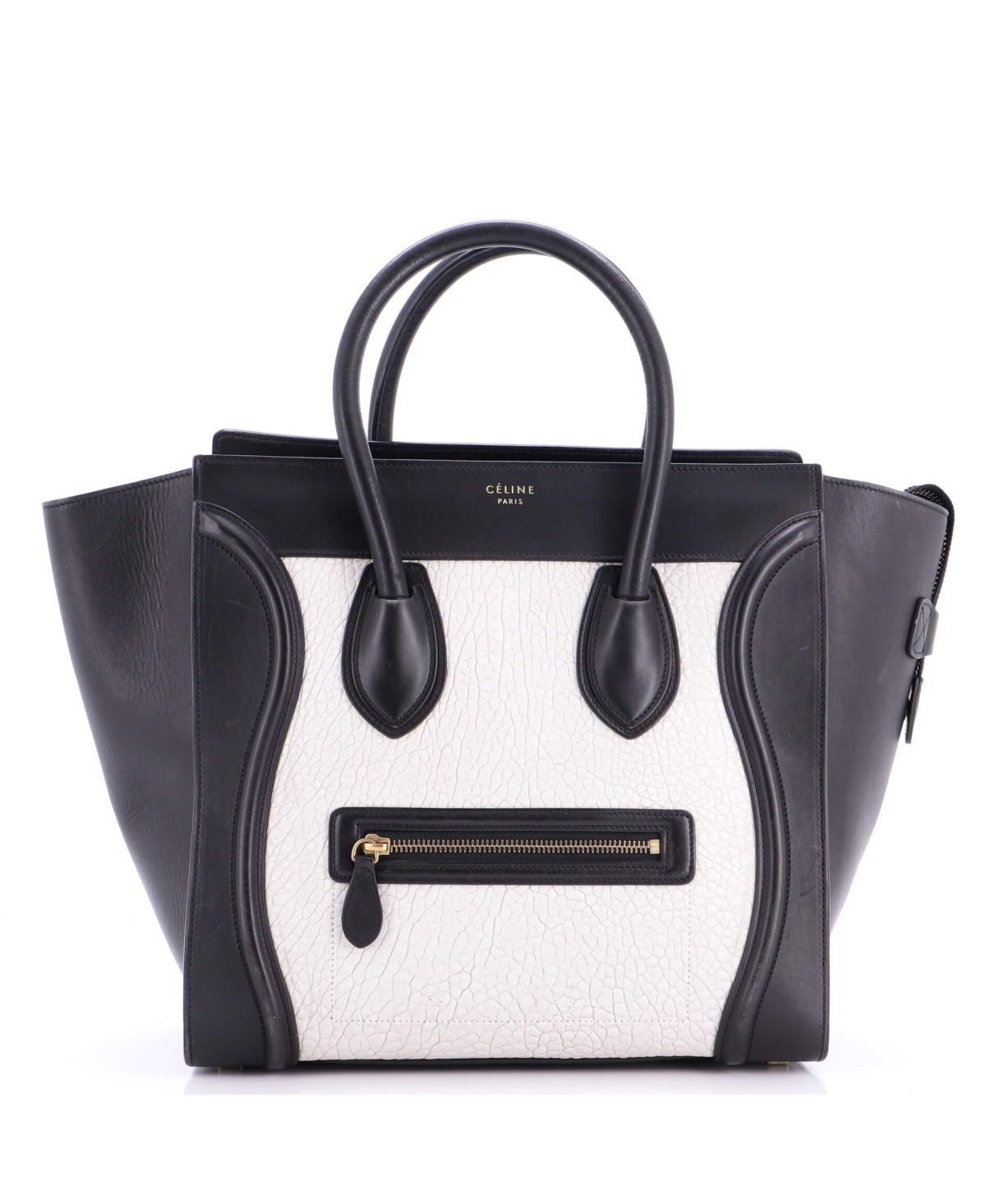 Click here for Pre-Owned Celine Mini Bicolor Luggage Bag Leather... prices