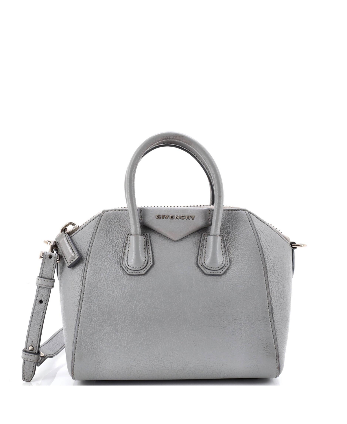 Click here for Pre-Owned Givenchy Mini Antigona Bag Leather - Gre... prices