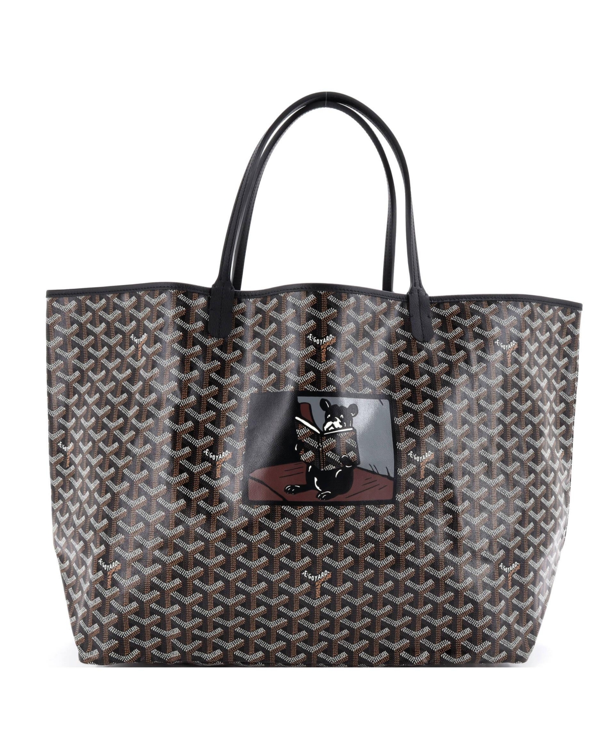 Click here for Pre-Owned Goyard Gm Saint Louis Tote Printed Coate... prices