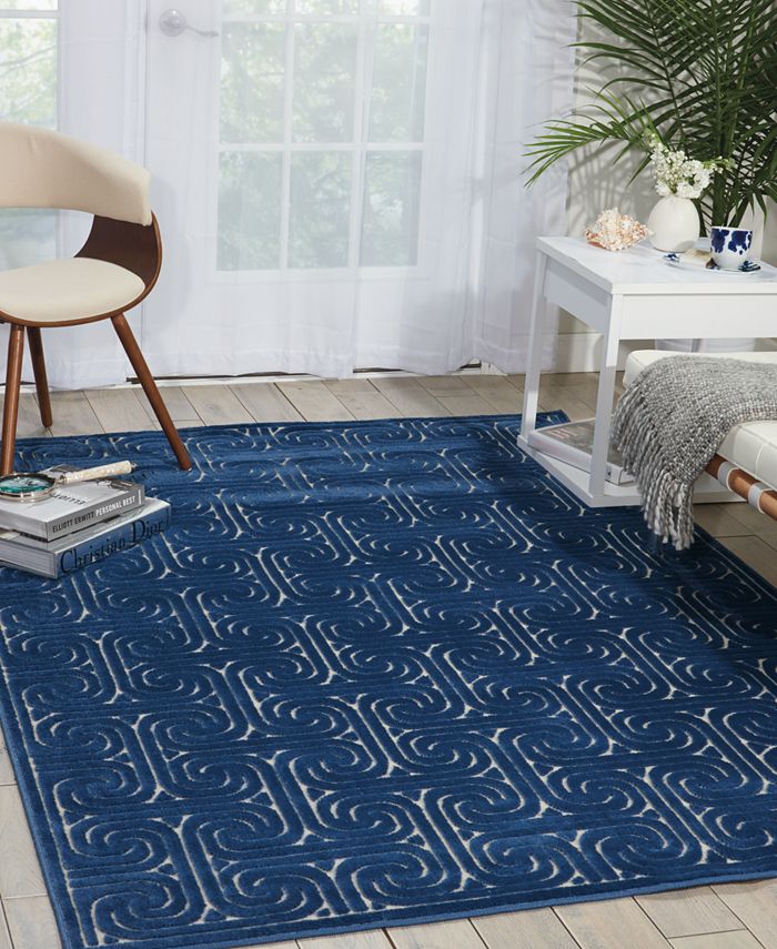 Kelly Ripa Home CLOSEOUT! Interlock KRH20 Ivory/Navy 5'3" x 7'5" Area ...