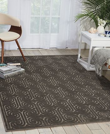 Kelly Ripa Home CLOSEOUT! Interlock KRH20 Dark Grey 3'6" x 5'6" Area ...