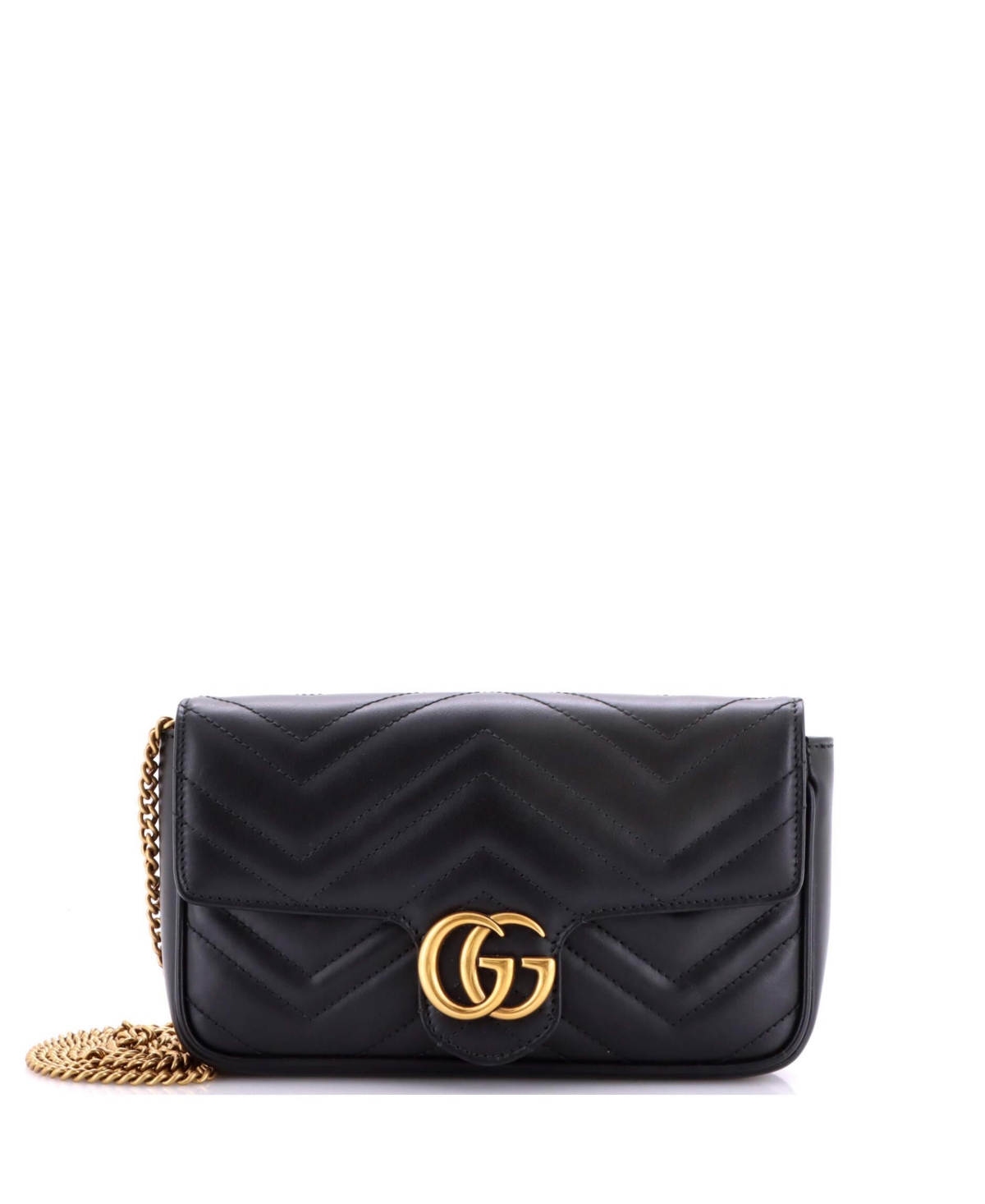 Click here for Pre-Owned Gucci Mini Gg Marmont Wallet on Chain Ma... prices