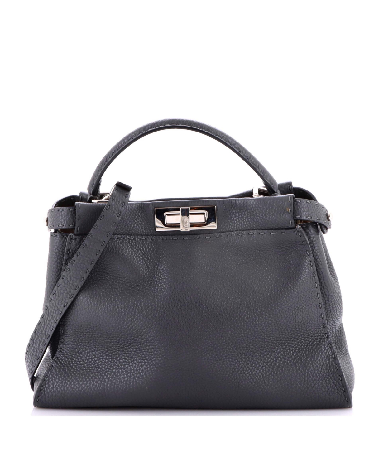 Click here for Pre-Owned Fendi Regular Selleria Peekaboo Bag Rigi... prices