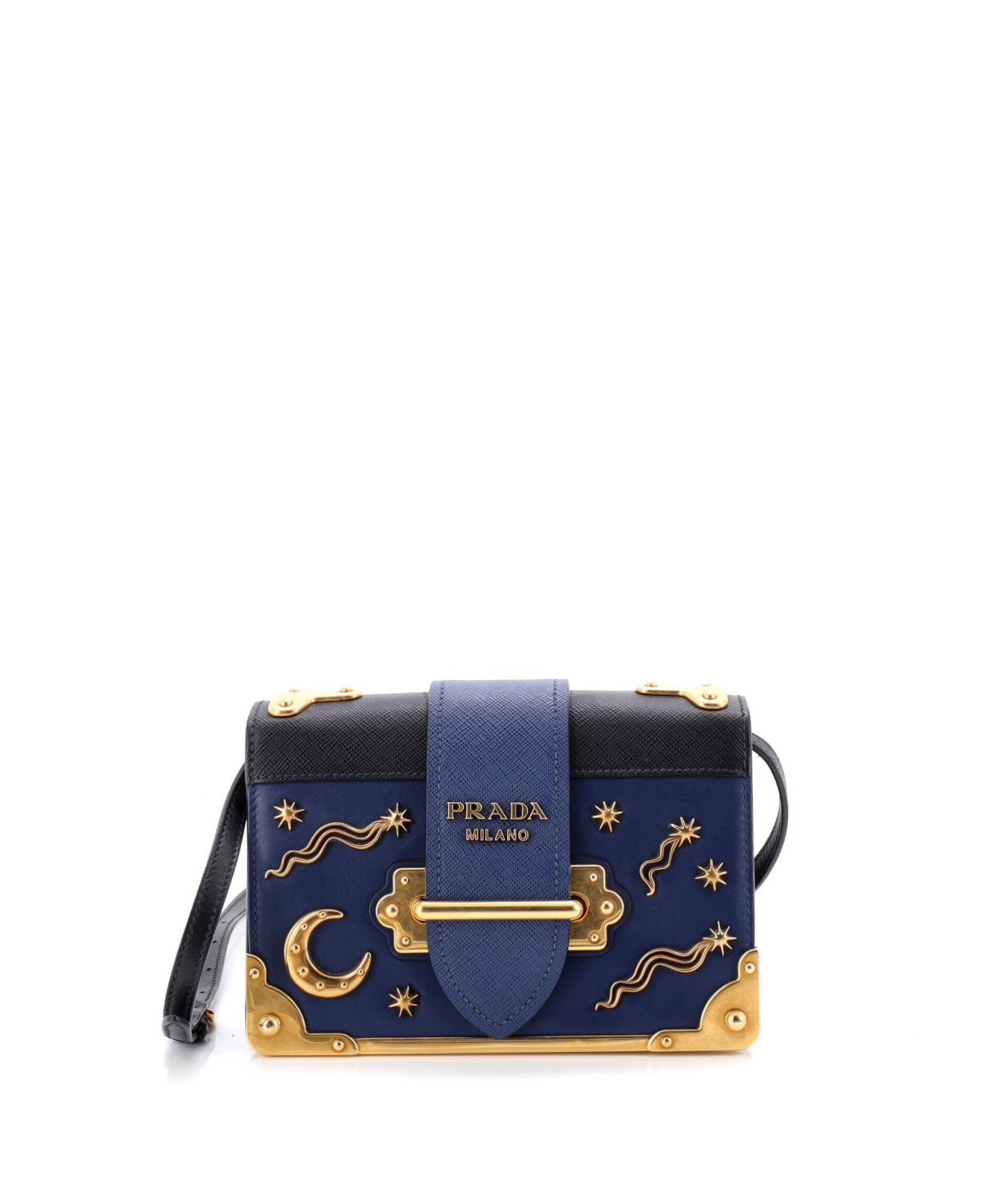 Click here for Pre-Owned Prada Small Cahier Crossbody Bag Embelli... prices