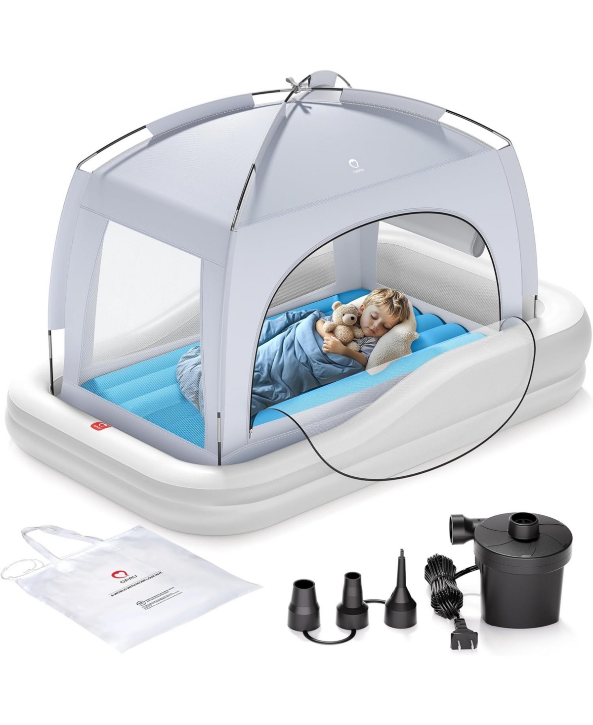 Click here for Qpau Inflatable Toddler Travel Bed with Tent  Port... prices