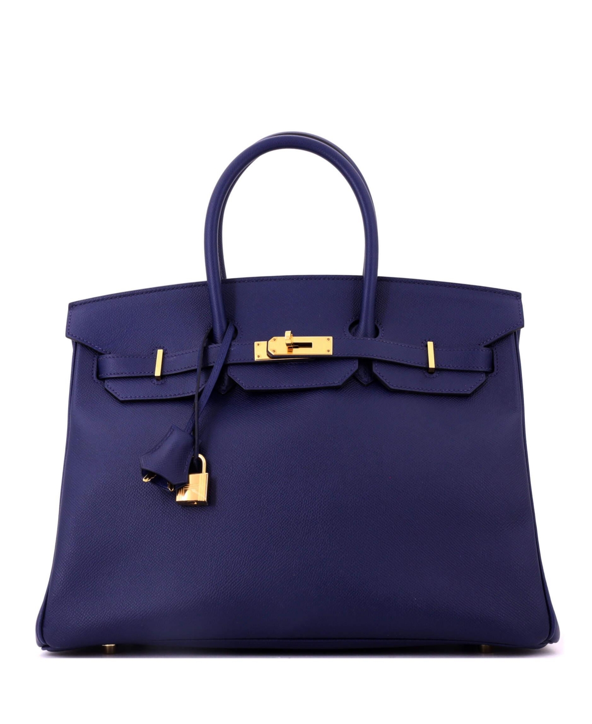 Click here for Pre-Owned HERMES Birkin 35 Handbag Blue Epsom with... prices