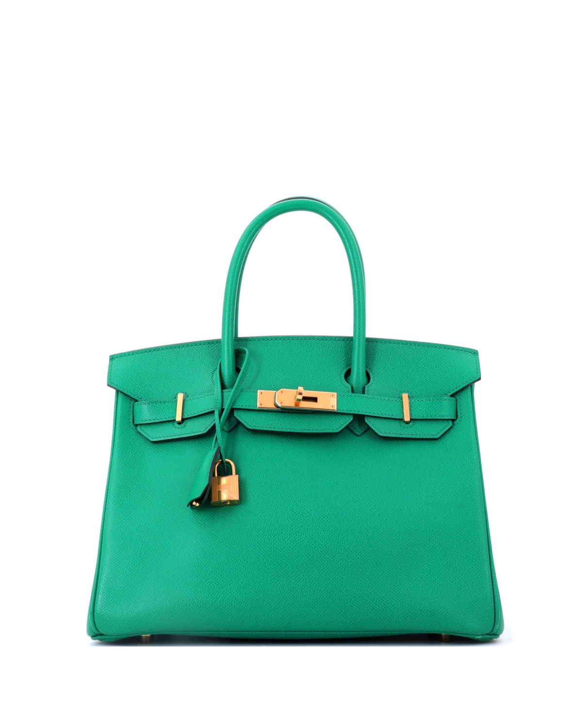 Click here for Pre-Owned HERMES Birkin 30 Handbag Green Epsom wit... prices