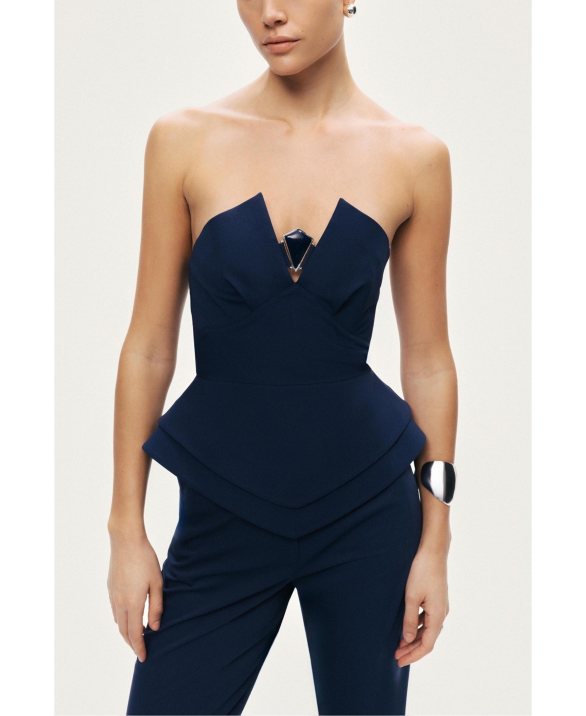 Click here for Nocturne Womens Strapless Sculpted Bustier Top - N... prices