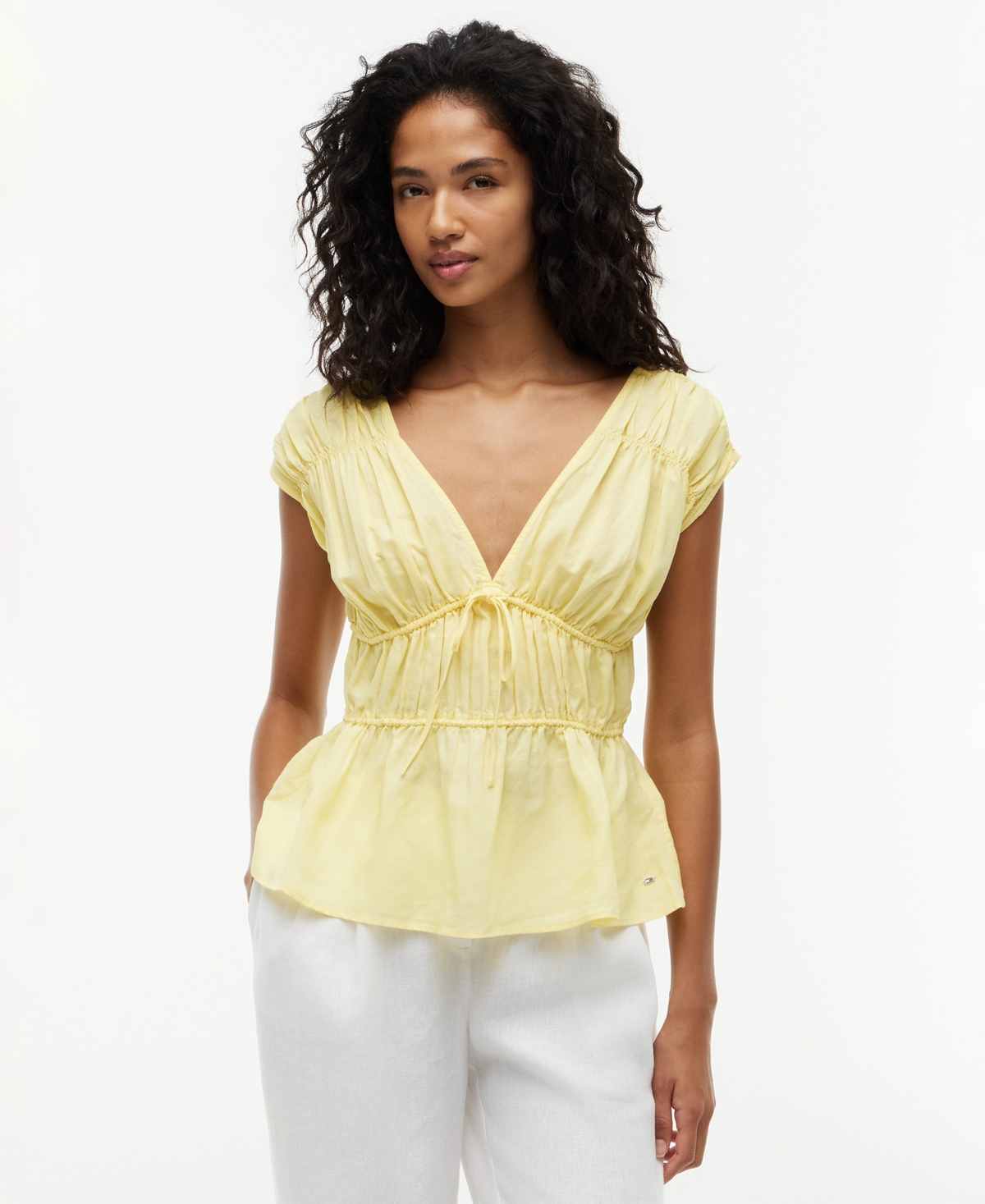 Click here for Tommy Hilfiger Womens Sleeveless V-Neck Top - Citr... prices