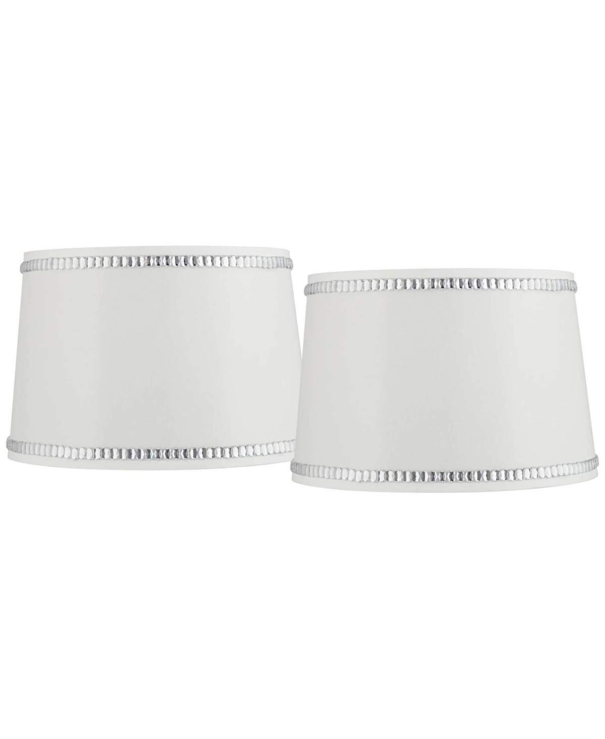 Click here for Springcrest Set of 2 Drum Lamp Shades Crystals Bea... prices
