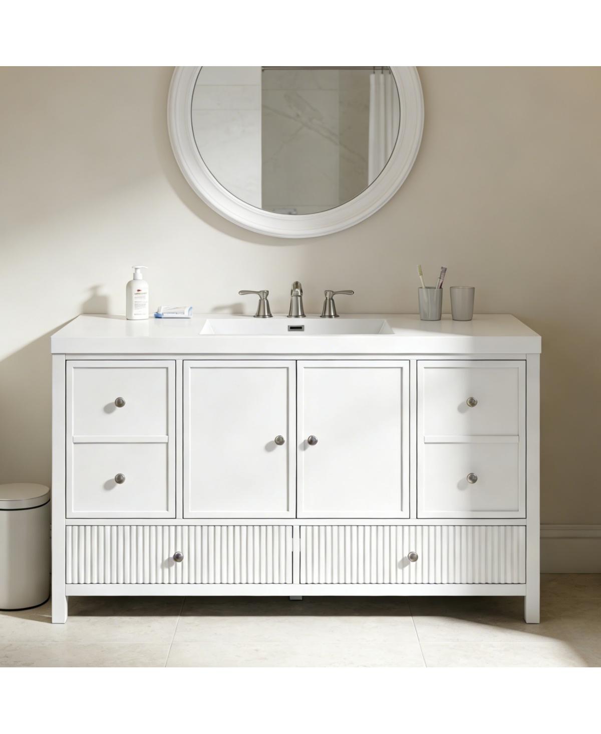 Click here for Sillysis 60 Inch Modern Bathroom Vanity with Count... prices