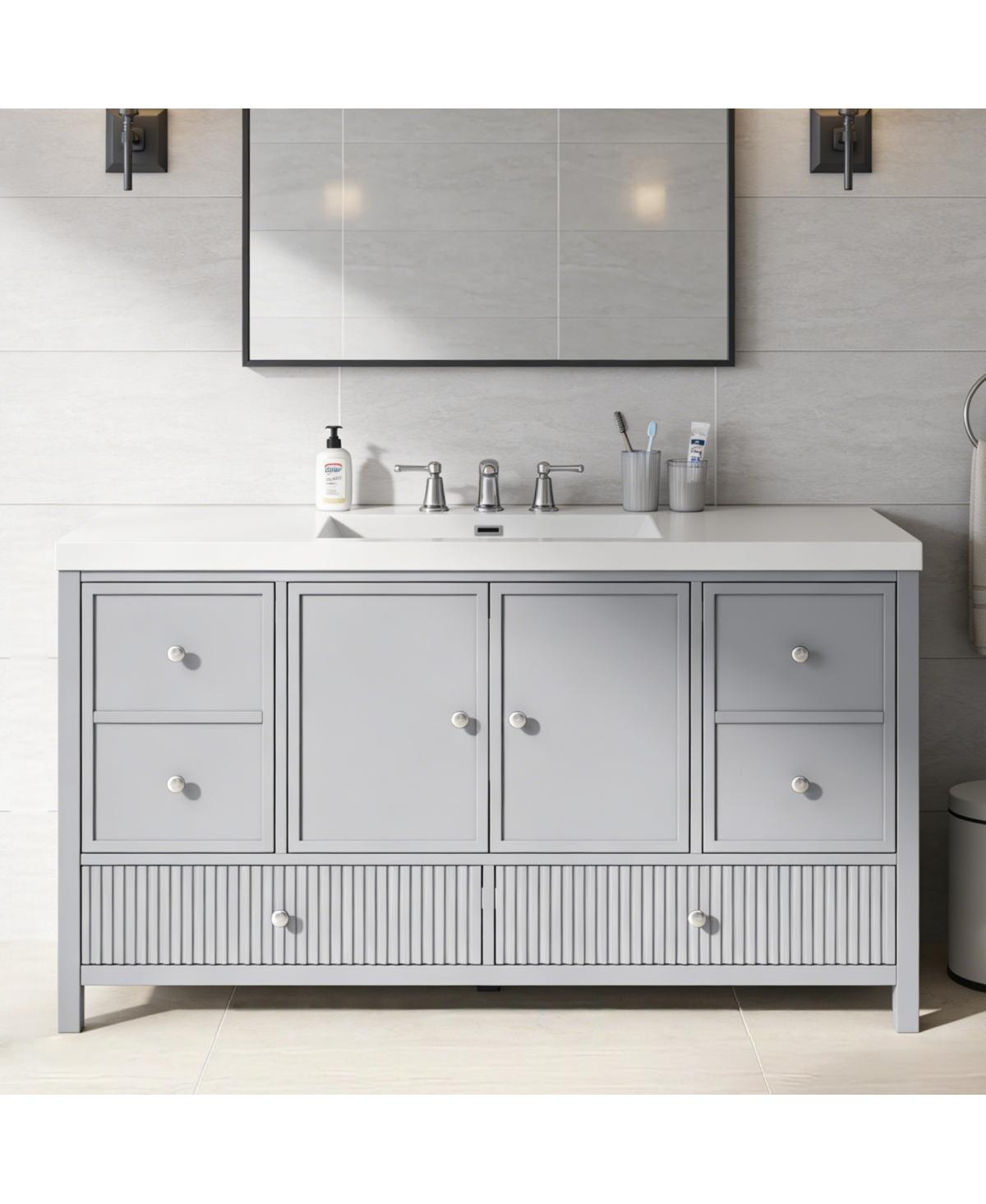 Click here for Sillysis 60 Inch Modern Bathroom Vanity with Count... prices