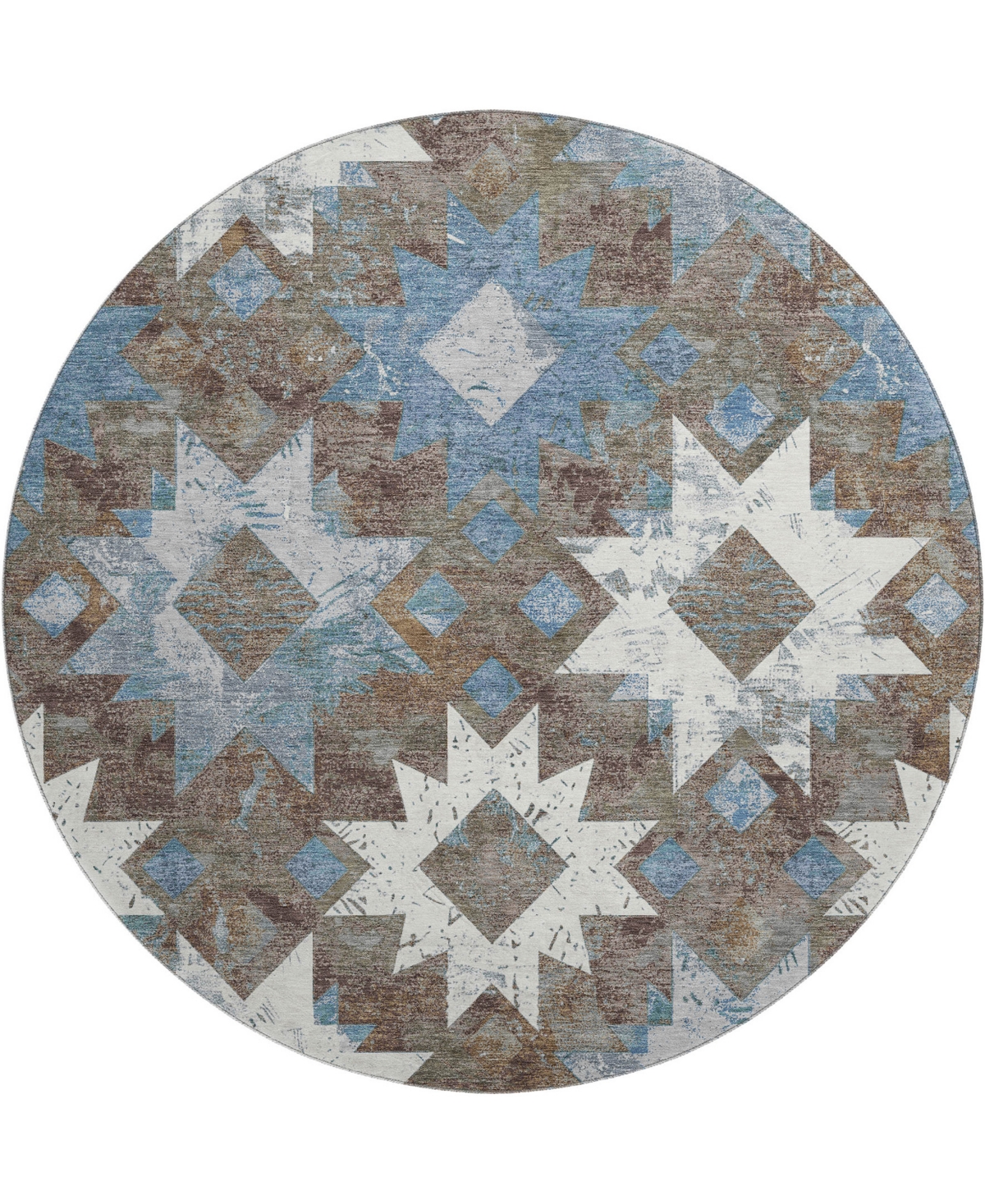 Click here for Addison Mayfield AMF1879 8 x 8 Round Area Rug - Br... prices