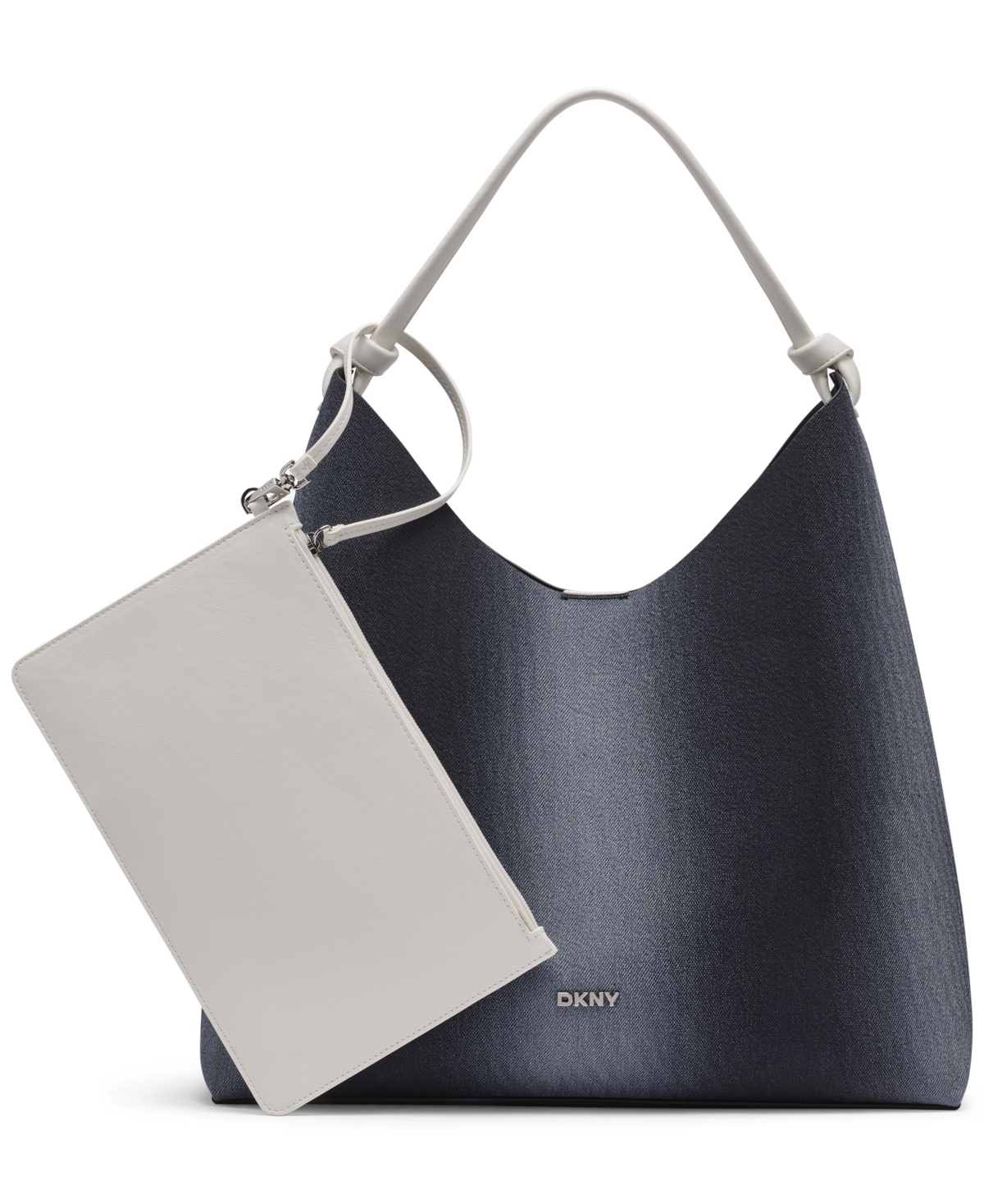 Click here for Dkny Paula Polyurethane Large Hobo Handbag - Midni... prices