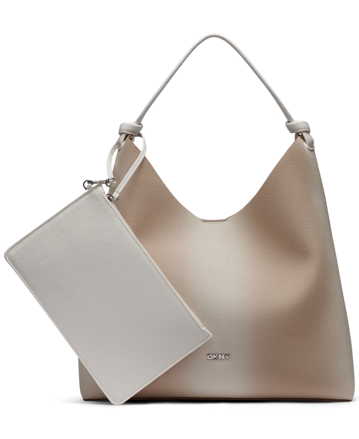 Click here for Dkny Paula Polyurethane Large Hobo Handbag - Light... prices