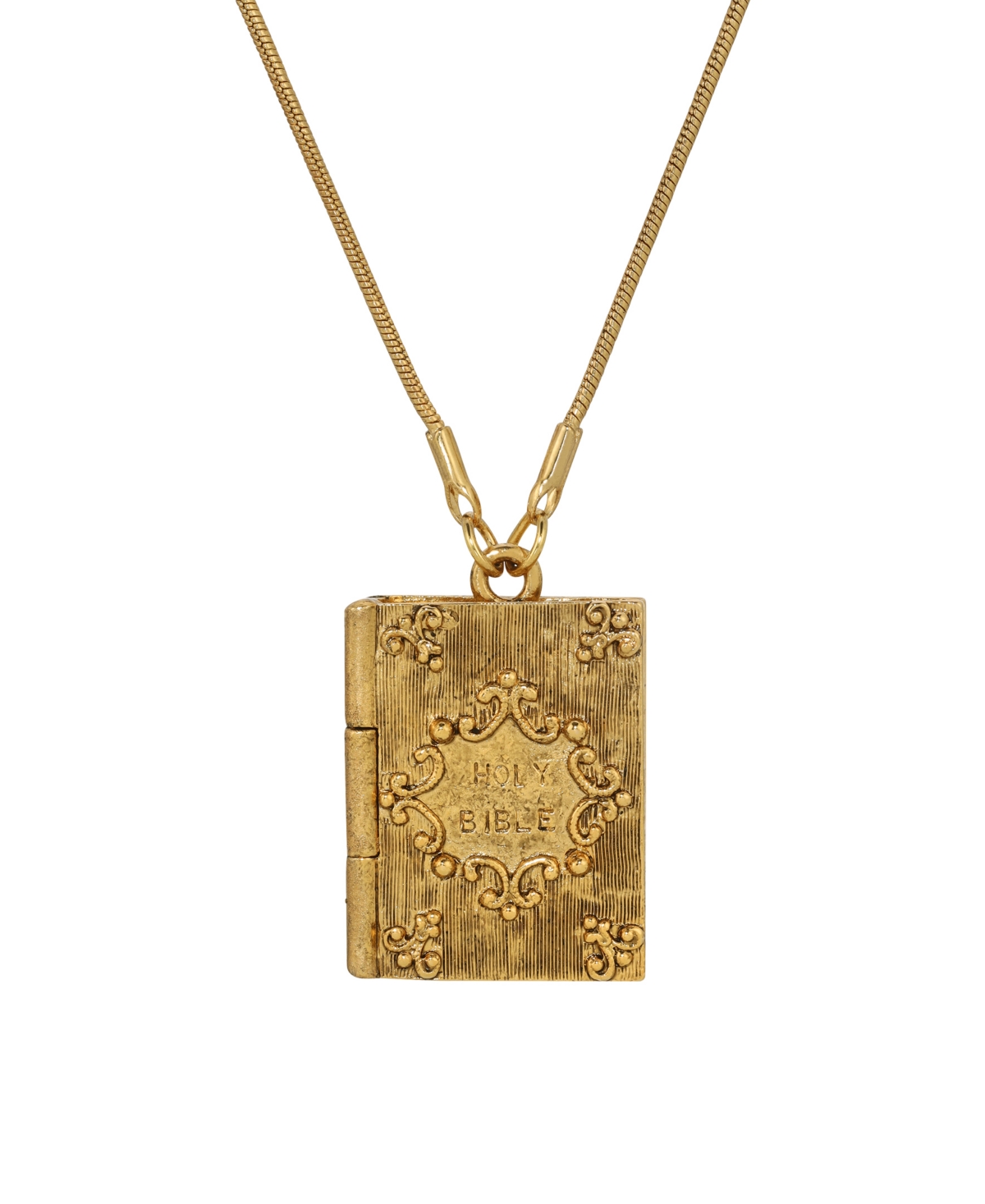 Click here for Symbols of Faith Gold Tone Psalm 23:4 Bible Locket... prices