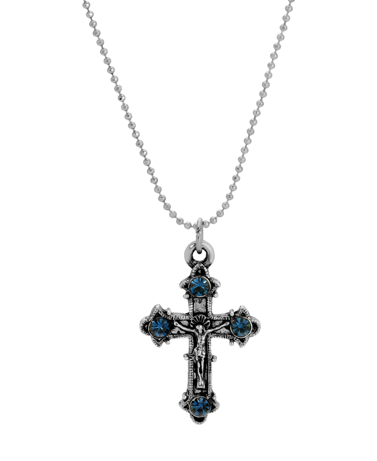 Click here for Symbols of Faith Silver-Tone Crucifix Montana Crys... prices