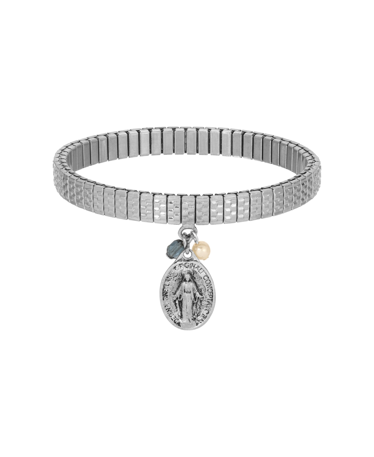 Click here for Symbols of Faith Silver Tone Oval Miraculous Medal... prices