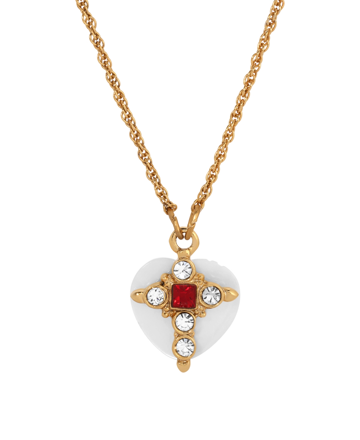 Click here for Symbols of Faith 14k Gold Dipped Clear Red Crystal... prices