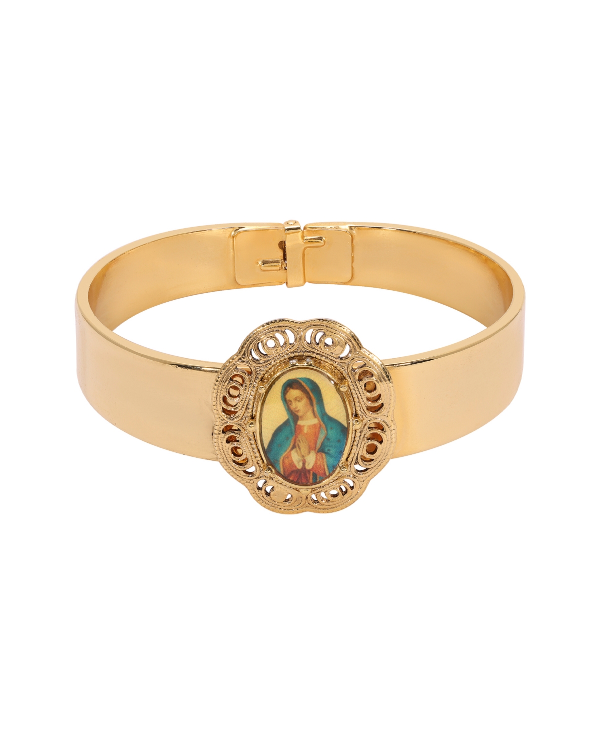 Click here for Symbols of Faith Gold-Tone Oval Virgin Mary Decal... prices