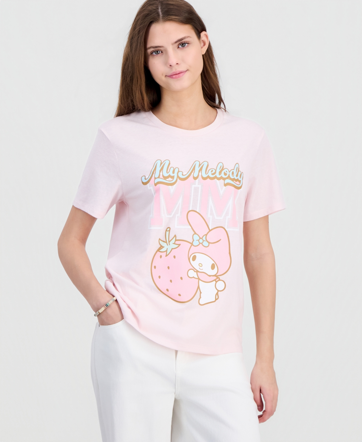 Click here for Friends Juniors My Melody Varsity Crewneck Tee - B... prices