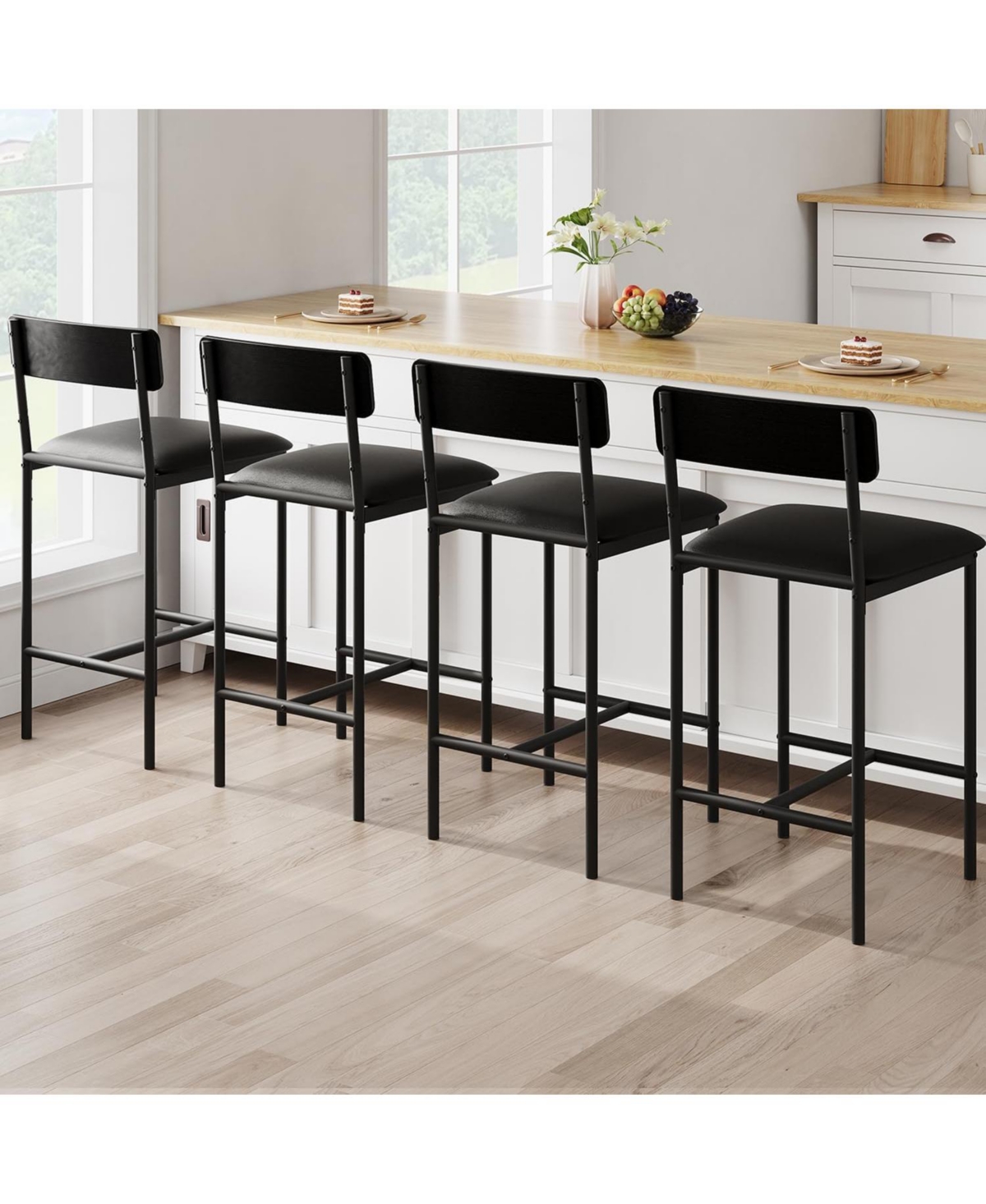 Click here for gaomon Dining Chair Bar Stools Set of 4 - Kitchen... prices