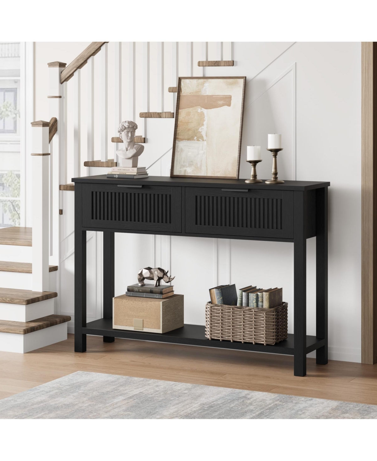 Click here for gaomon 43 Farmhouse Wooden Entryway Console Table... prices