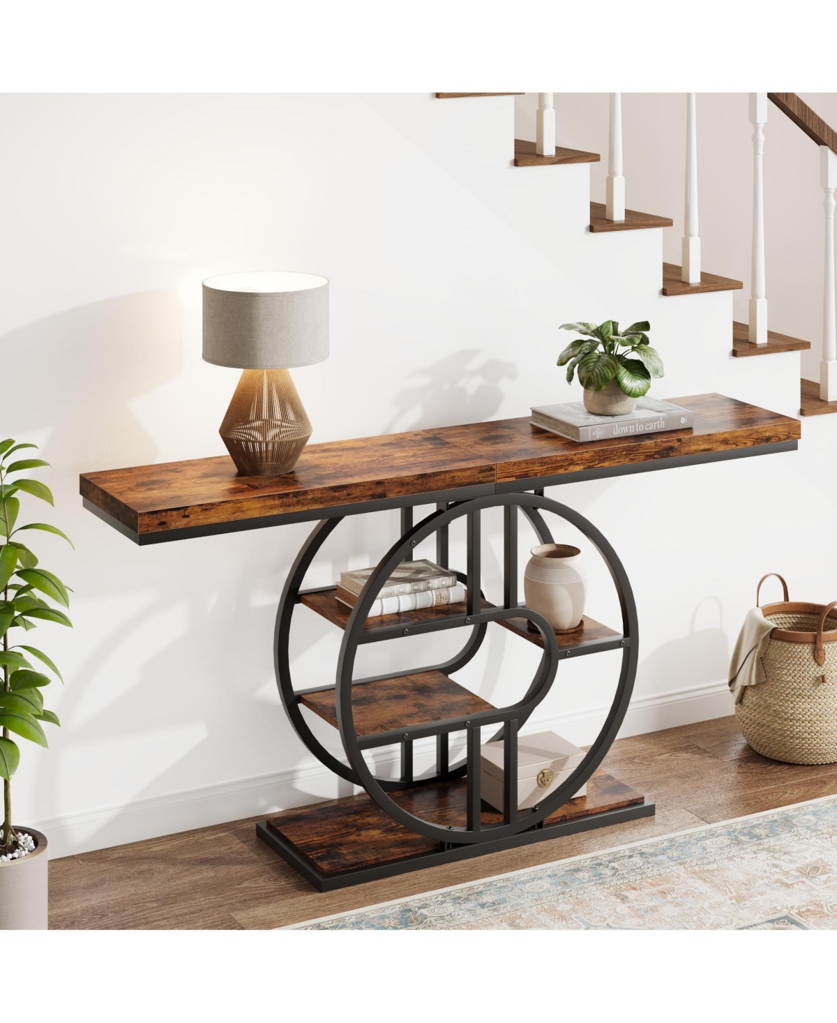 Click here for gaomon 55 Industrial Narrow Console Sofa Table wit... prices