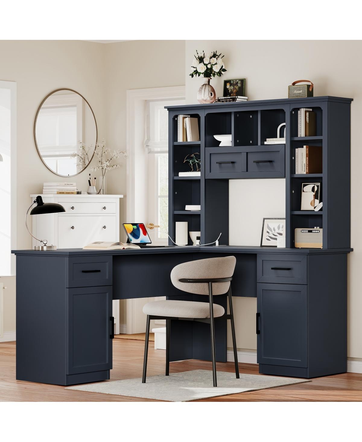 Click here for Streamdale Furniture L-Shaped Desk w/ Storage  Pow... prices