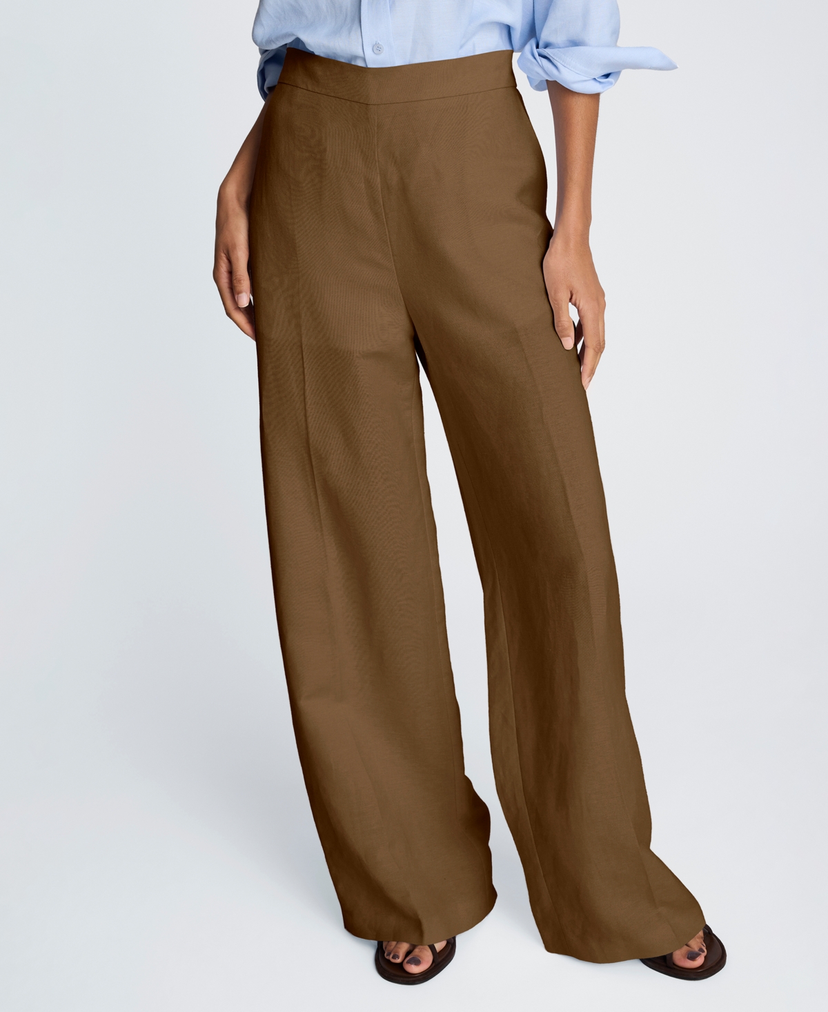 Click here for Kenneth Cole Womens Pull-On Wide-Leg Pants - Mesqu... prices