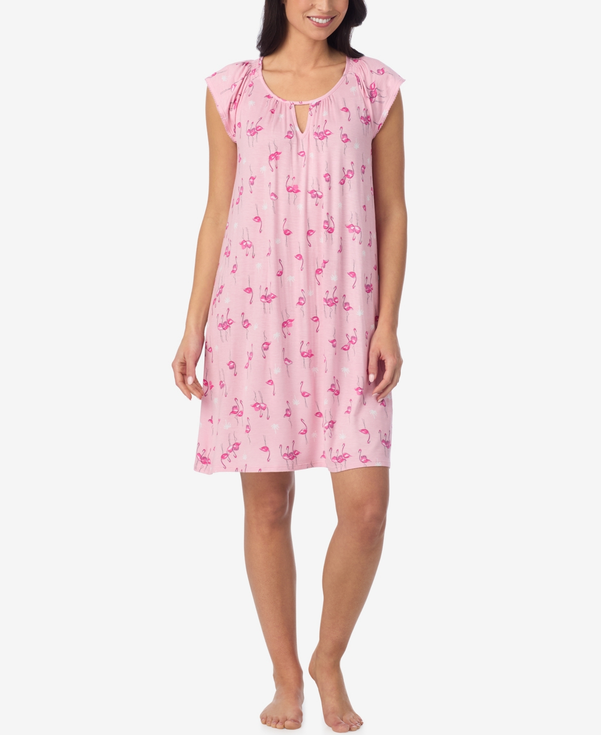 Click here for Ellen Tracy Womens Scoop Neck Short Chemise - Pink... prices