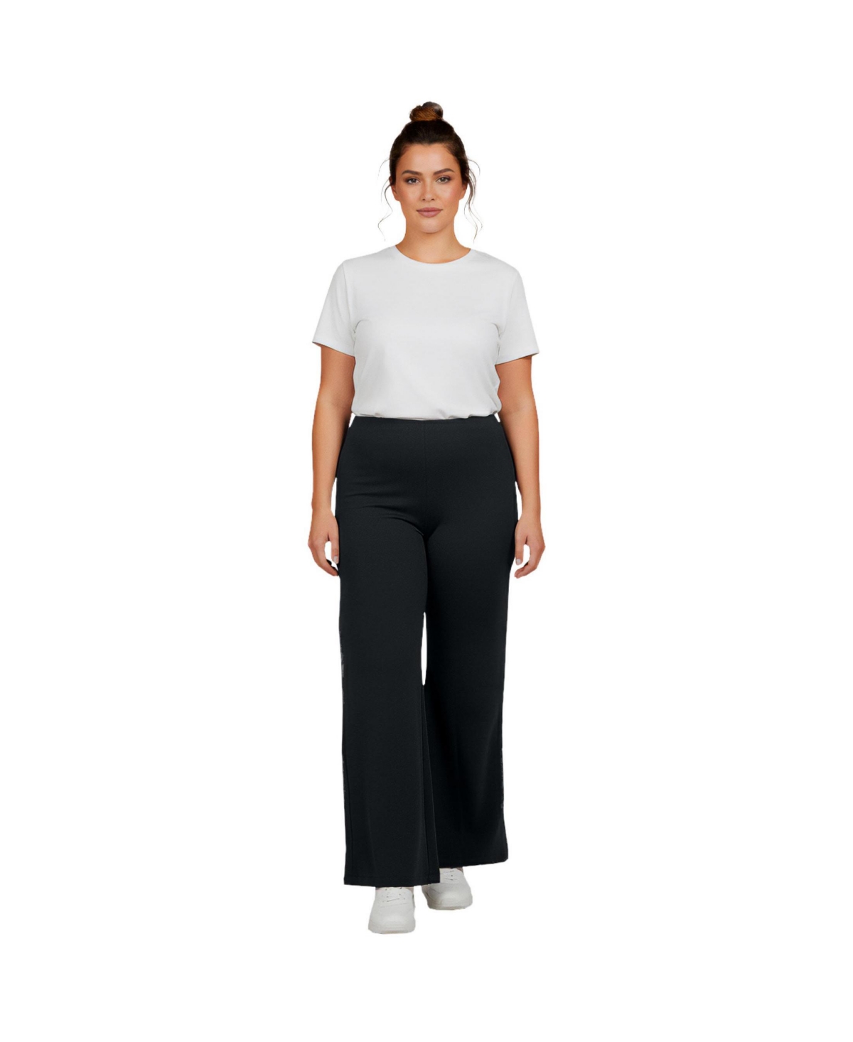 Click here for Avenue Womens Ponte Wide Leg Pant - Black prices