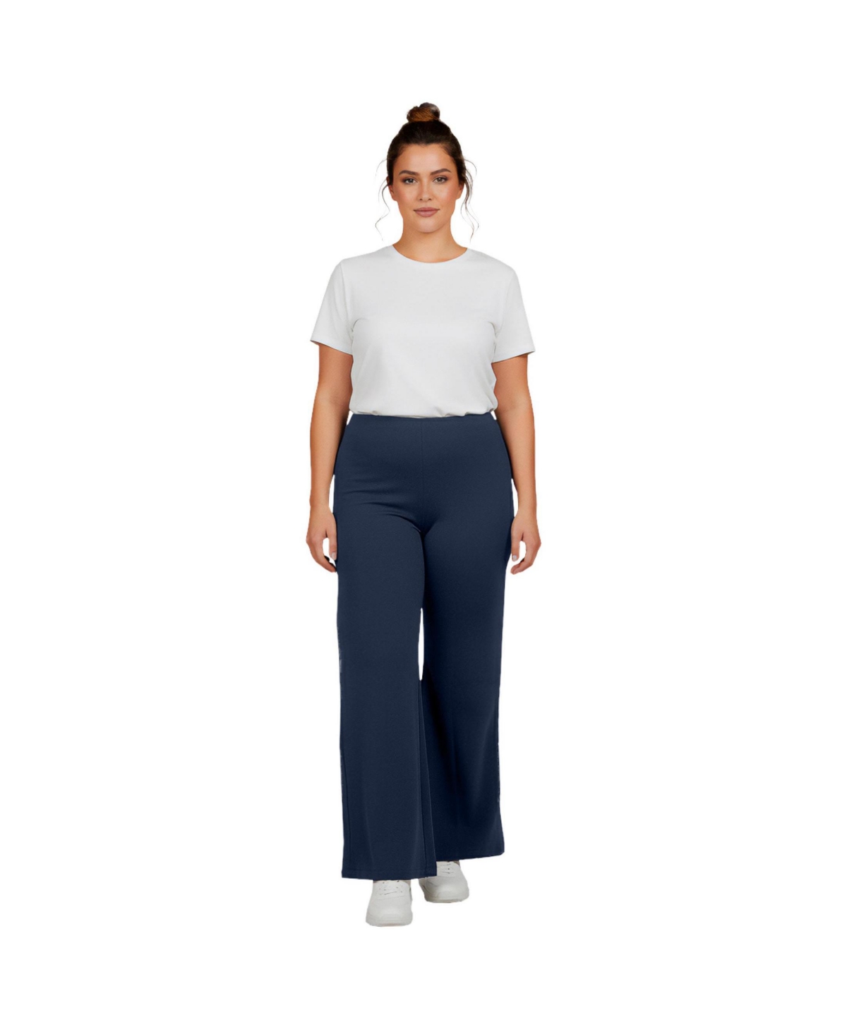 Click here for Avenue Womens Ponte Wide Leg Pant - Navy prices