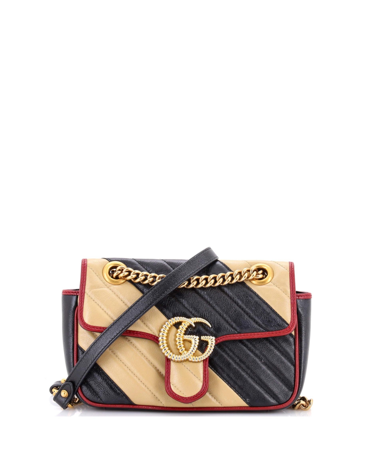 Click here for Pre-Owned Gucci Mini Gg Marmont Flap Bag Diagonal... prices