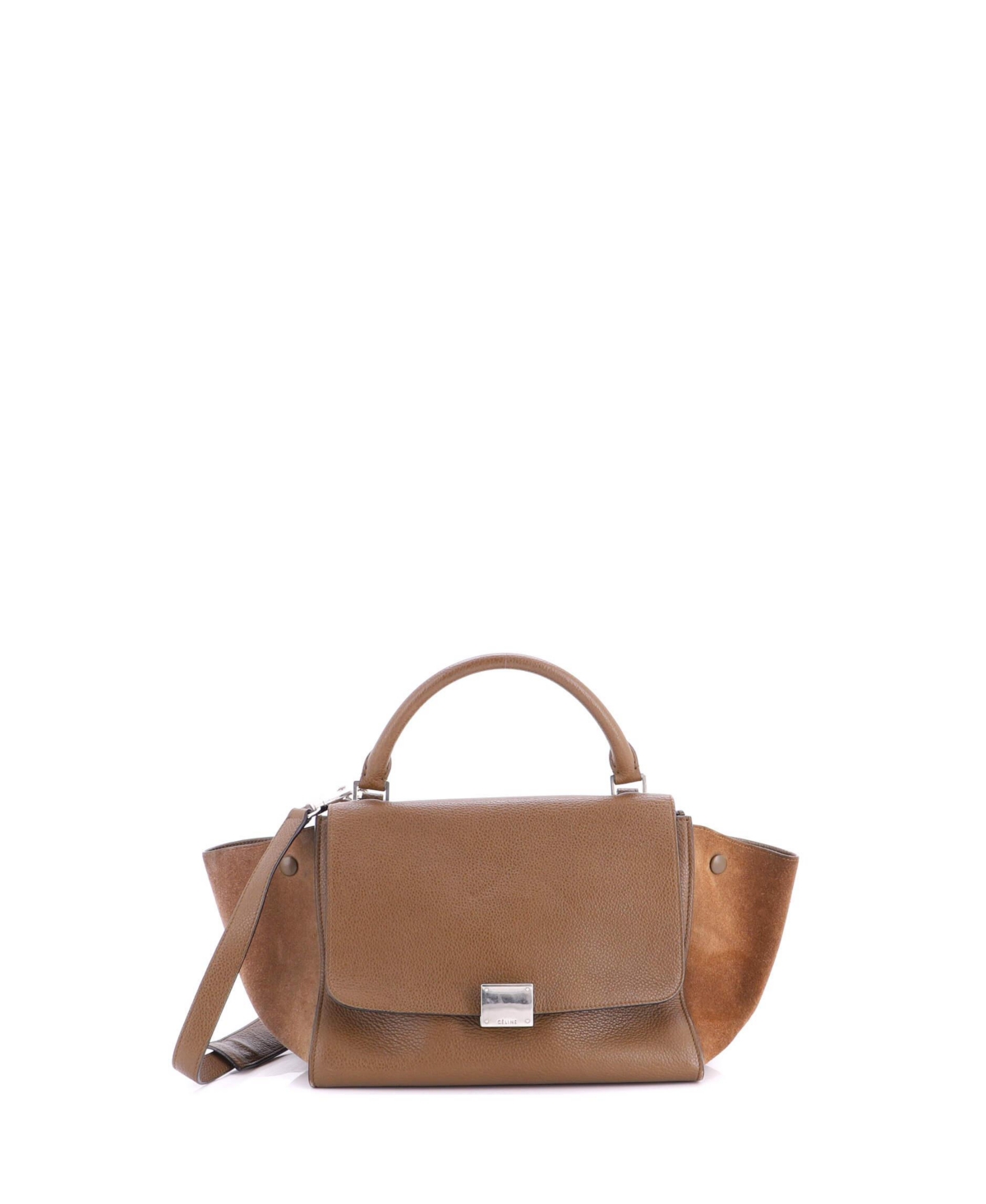 Click here for Pre-Owned Celine Small Trapeze Bag Leather - Brown prices