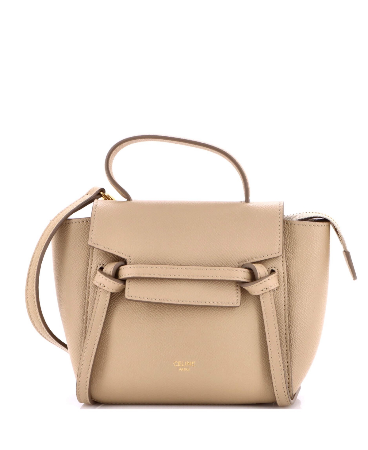 Click here for Pre-Owned Celine Pico Belt Bag Textured Leather -... prices