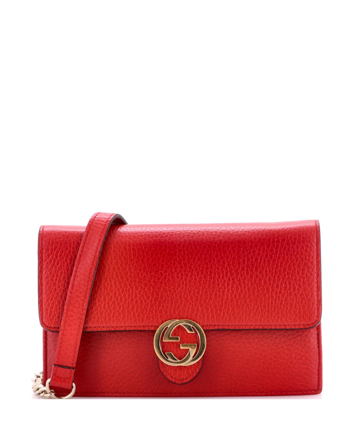 Click here for Pre-Owned Gucci Interlocking Wallet on Chain Leath... prices